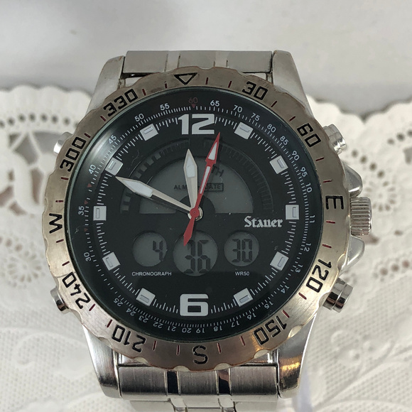 Stauer | Accessories | Stauer Analogdigital Stainless Steel Watch ...